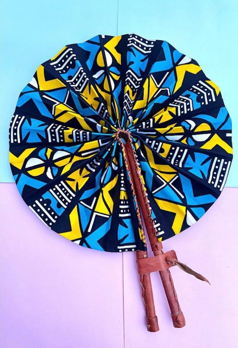 Hand Fan Africa Fan Ankara Print African Print Fans With - Etsy