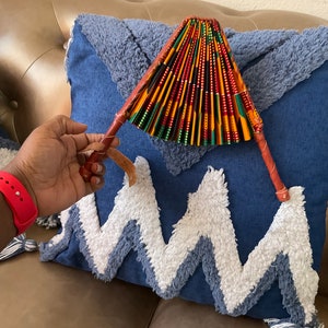 3 Kente Print Hand Fan Set, Africa Fan Folding, Kente Hand Held Fan ...