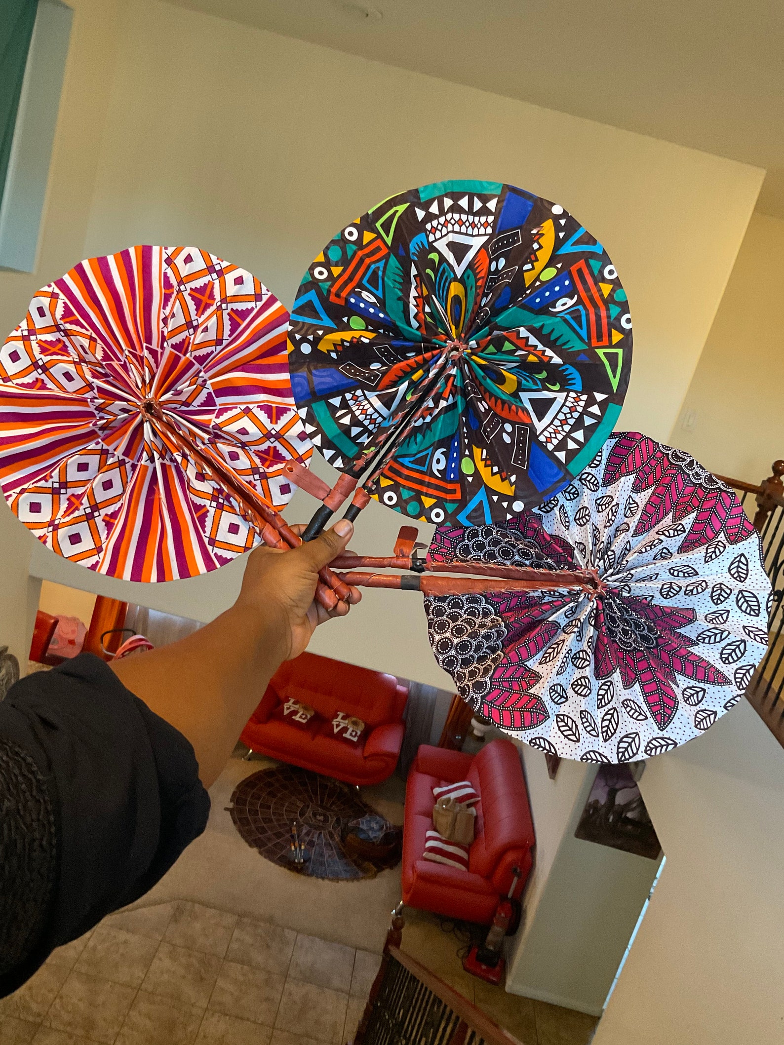 Hand Fan Africa Fan Foldable Ankara Fan RANDOMLY PICKED - Etsy
