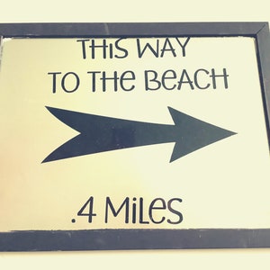 Handcrafted This Way to the Beach Sign - Etsy