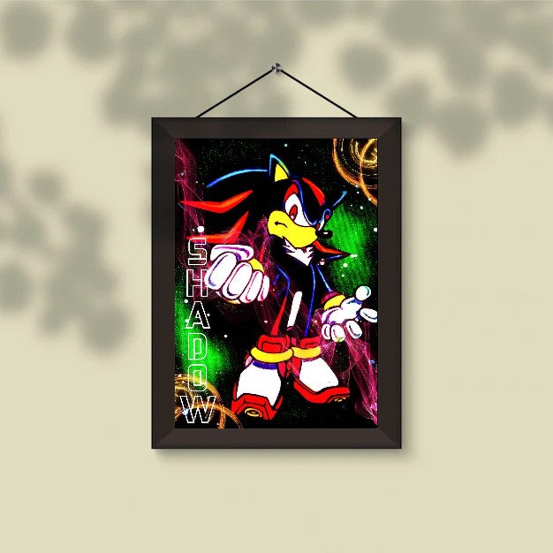 Shadow Sonic the Hedgehog Poster Gloss Print - Etsy