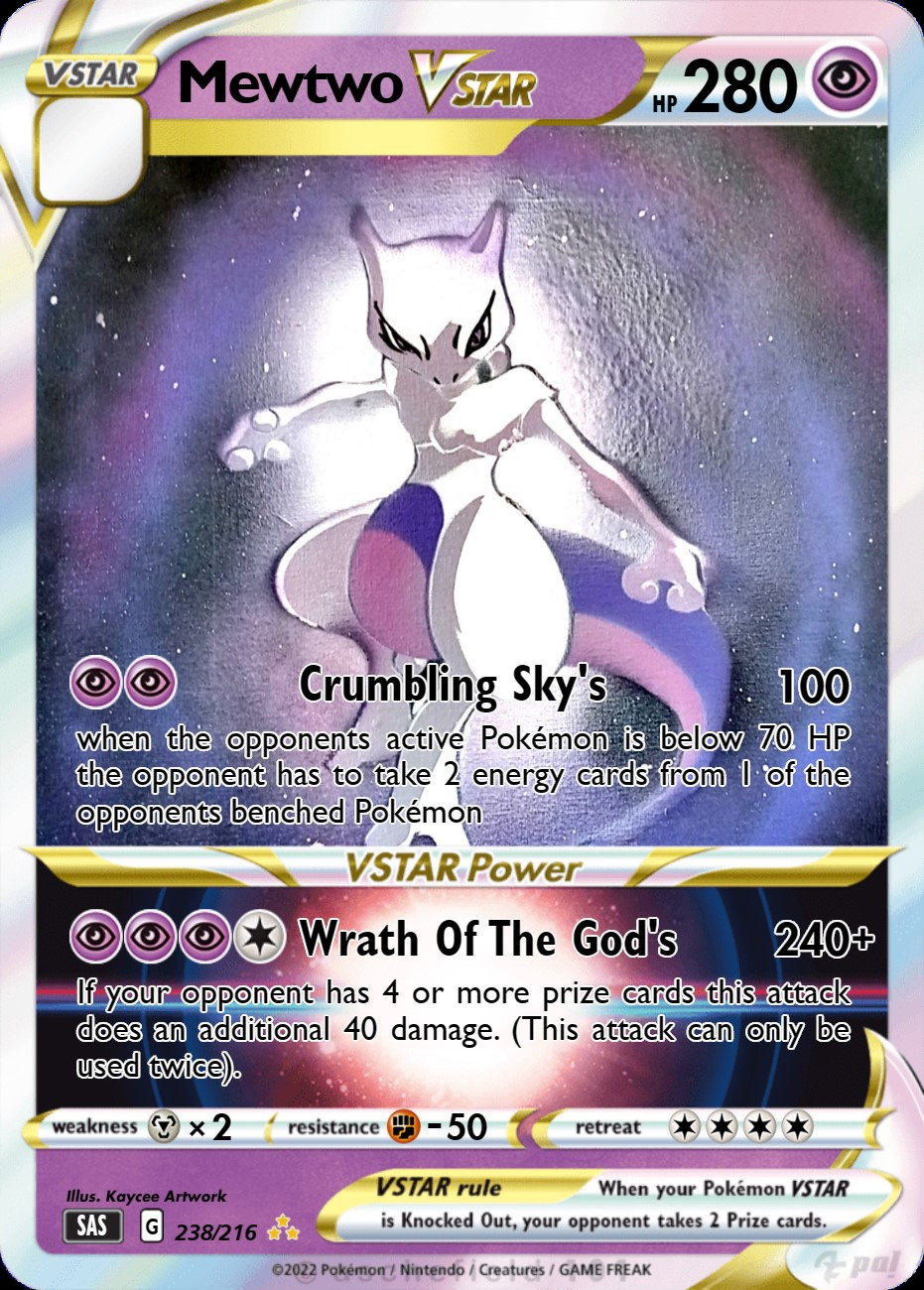 Mewtwo Vmax Custom Card - Etsy