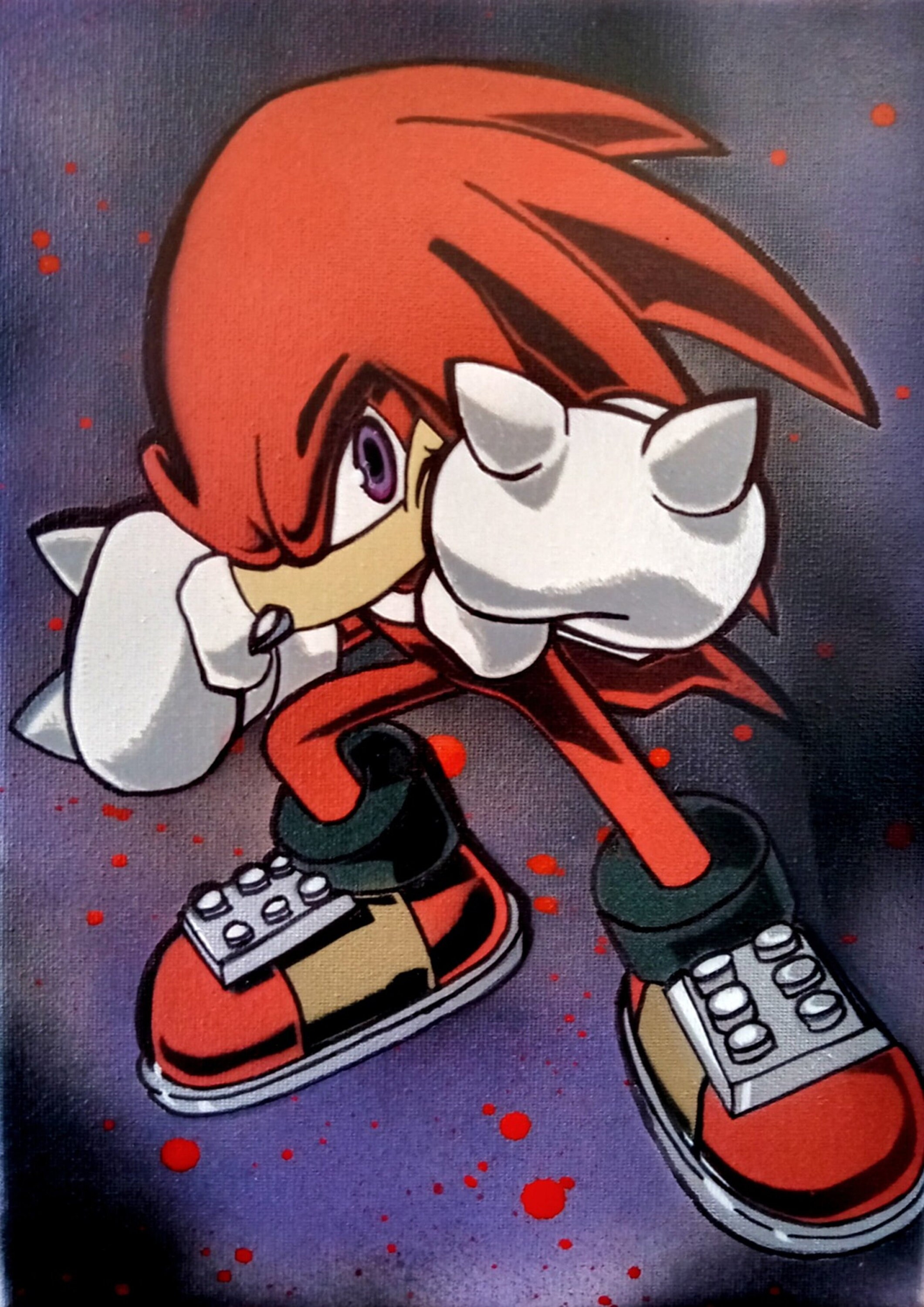 Knuckles Sonic the Hedgehog Gloss Print - Etsy