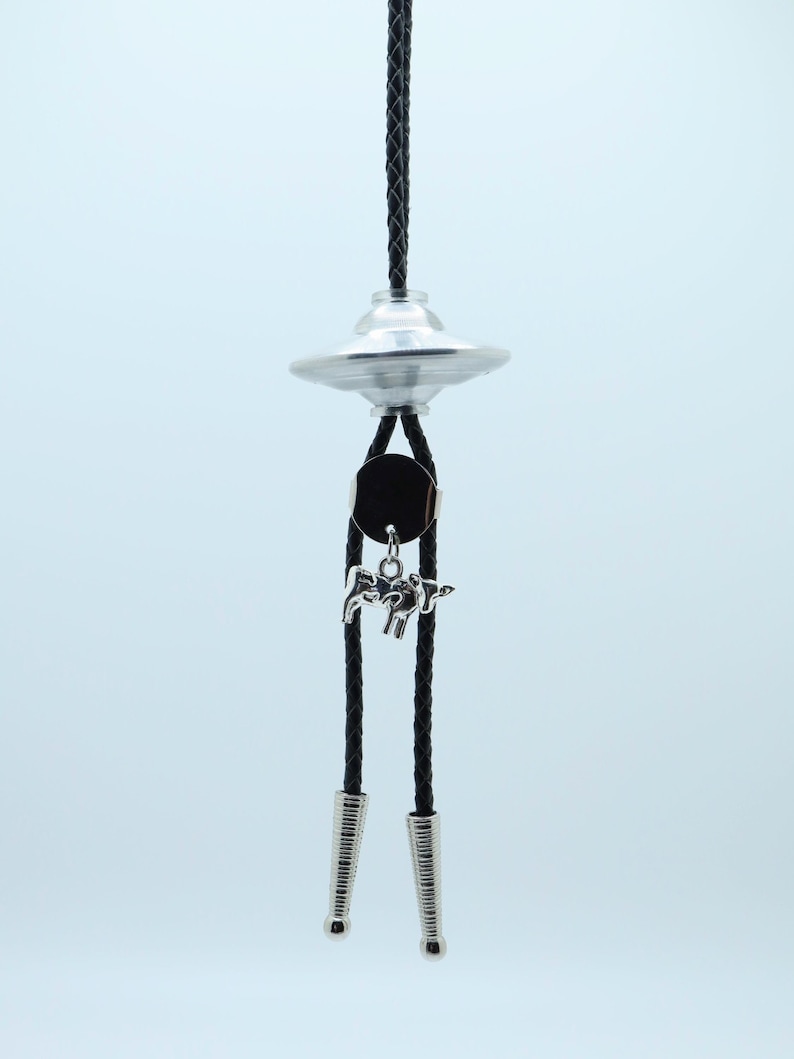 Alien Abduction UFO Bolo Tie, Handmade Aluminum Western Wear - Etsy
