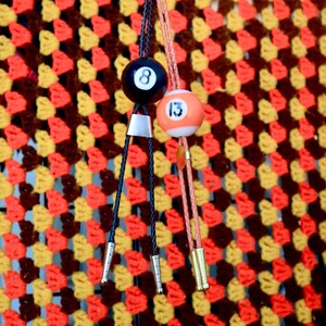 Billiard Ball Bolo Tie / Lucky Strike Bolo Tie / Pool Bolo Tie - Etsy