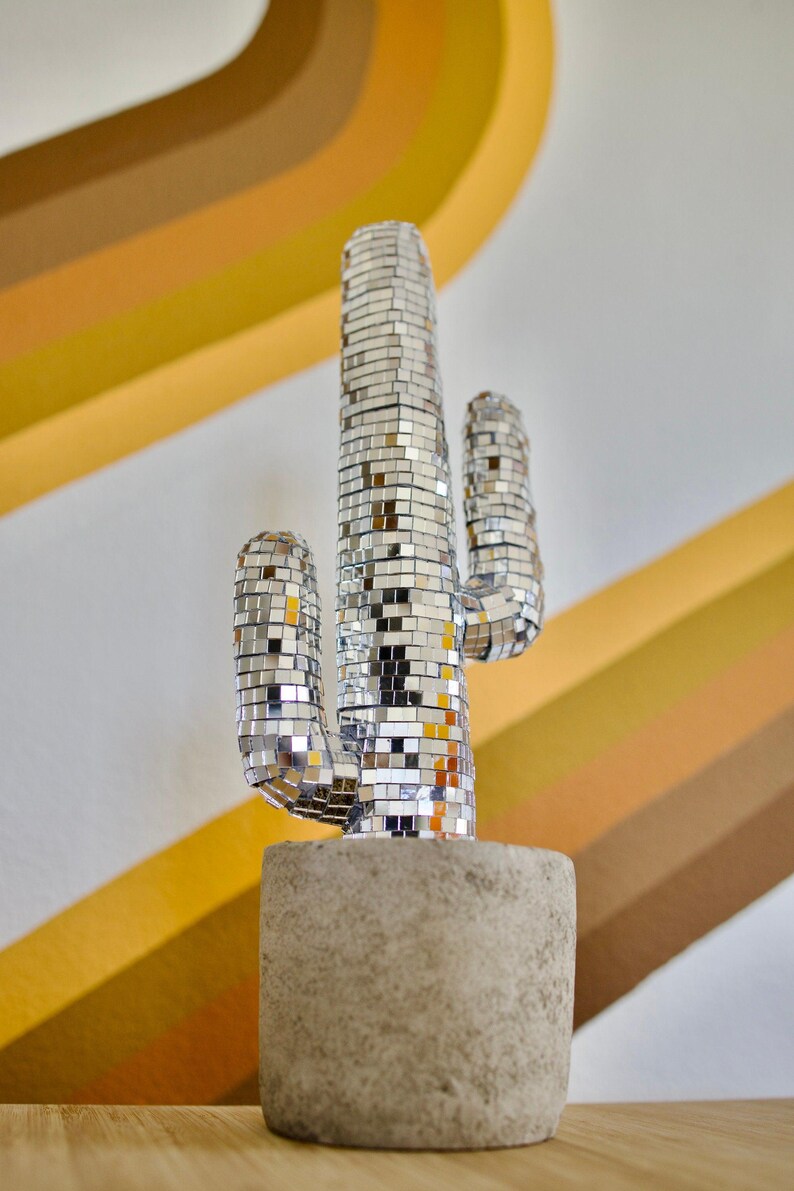 Disco Cactus / Western Disco Cacti Decor / Funky Cactus Art - Etsy