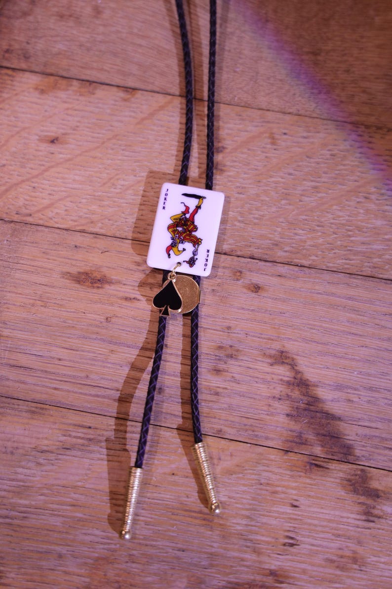 Heart Card Bolo Tie: Western Style Leather Cord - Etsy