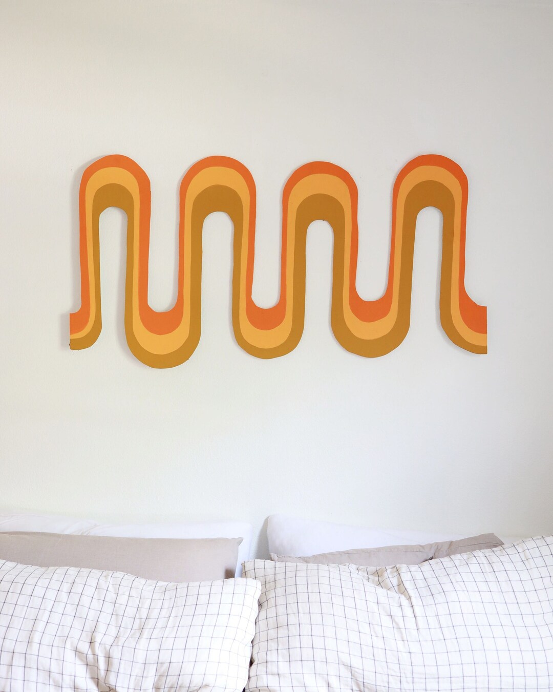 Custom Squiggle Retro Wood Panel Design - Etsy