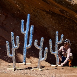 Large Disco Cactus Sculpture: Western Festival Decor - Etsy
