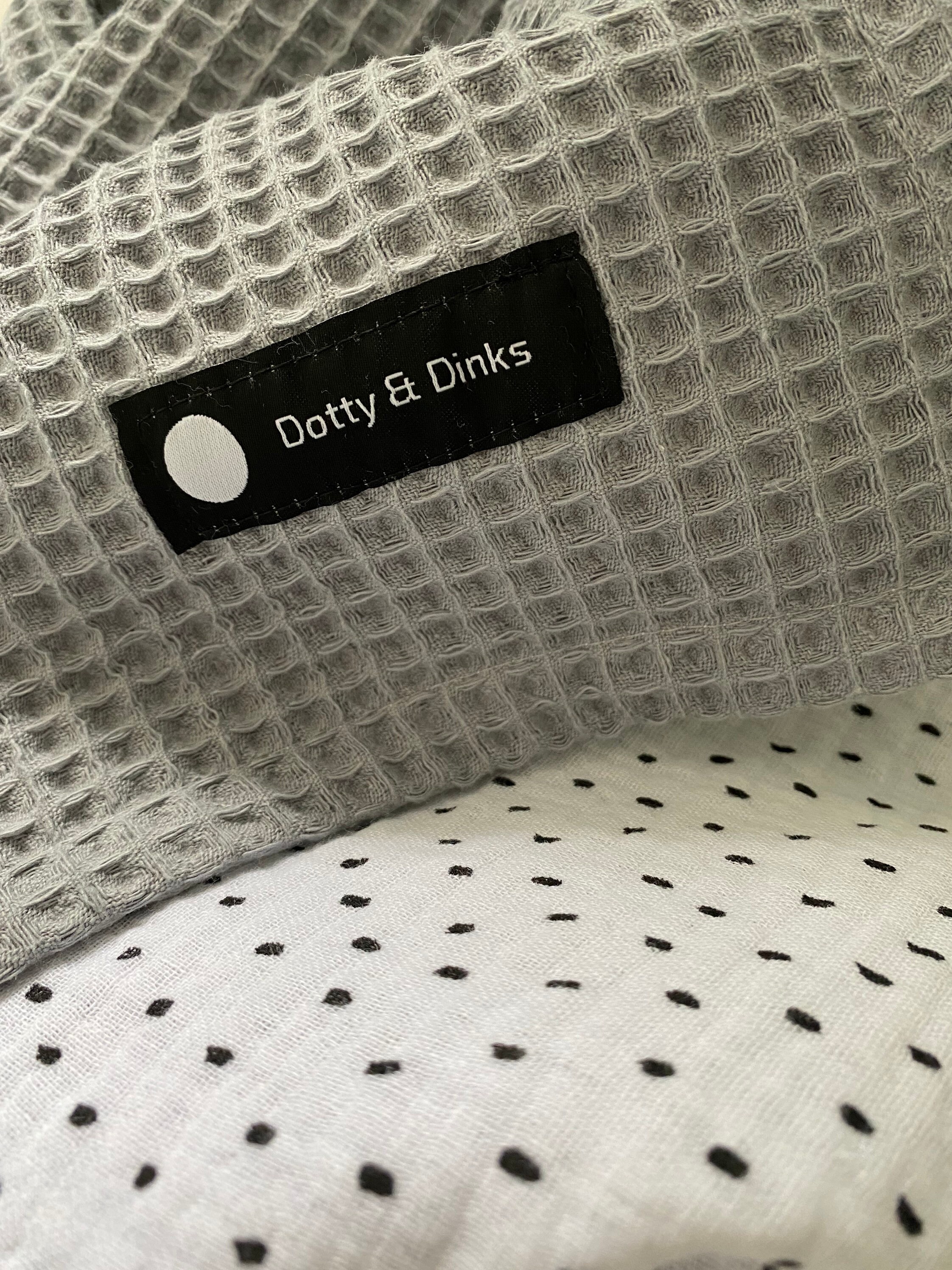 THE MUSLIN DIDDY - 50 X 60cm Waffle Blanket Backed With Speckled Double ...