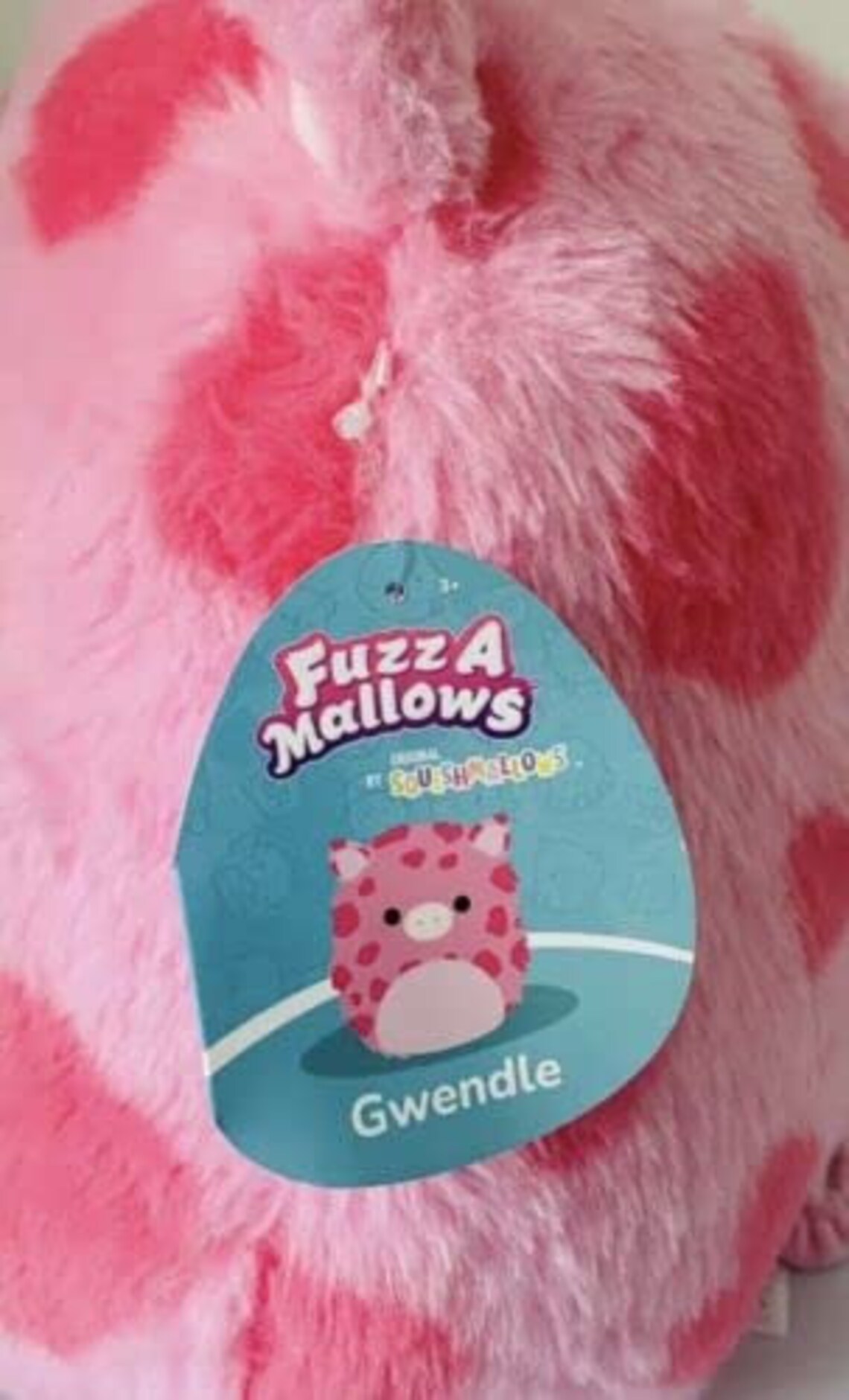Squishmallows Rare Gwendle Pig 16" Fuzzamallow With Adoption ...