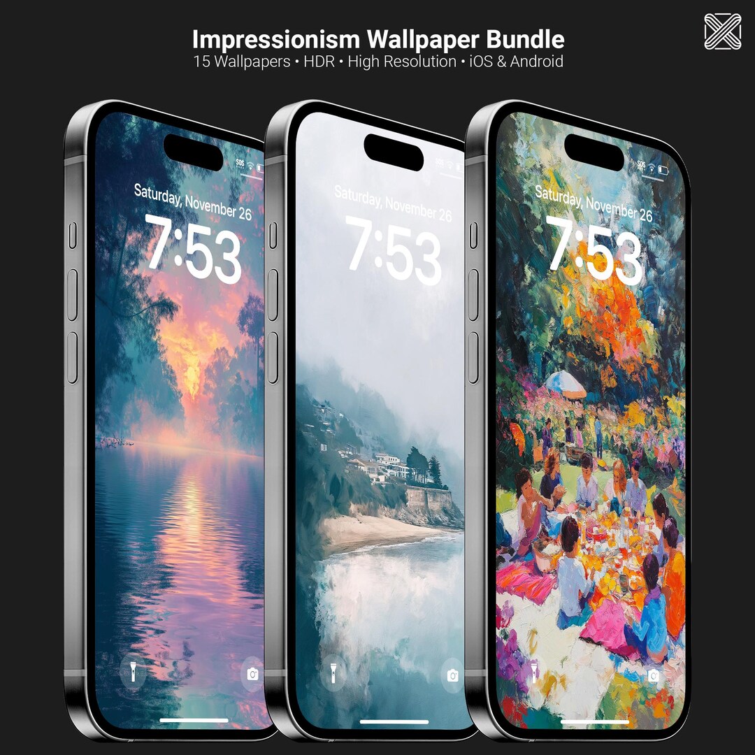 Impressionism Paintings Wallpaper Bundle - 15 High-resolution iPhone ...