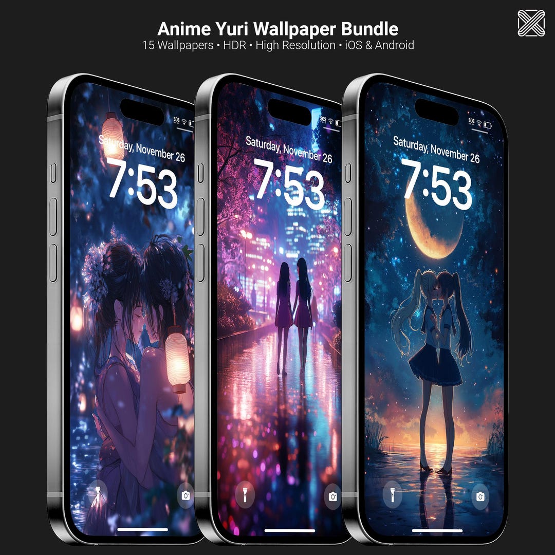 Yuri Anime Wallpaper Bundle - 15 High-resolution iPhone & Android ...