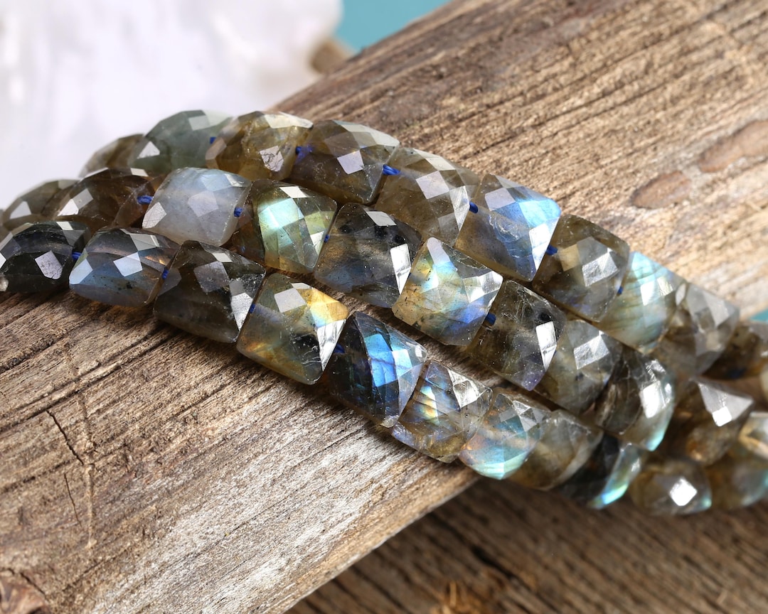 Labradorite (A) Microfaceted Square 8mm Beads - Etsy