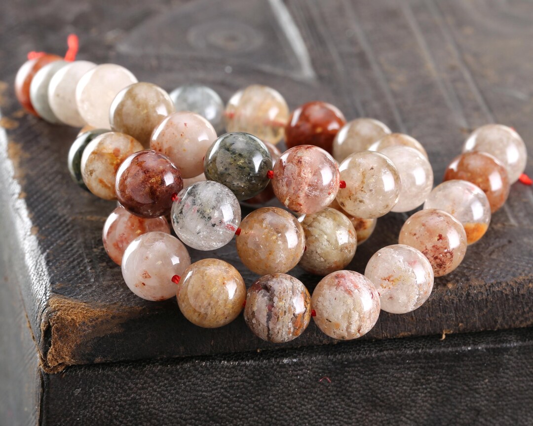 Golden Phantom Quartz Round 10mm Beads - Etsy