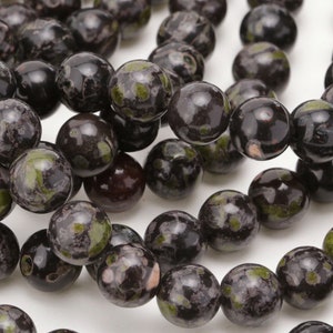 Flower Obsidian Round 10mm Beads - Etsy