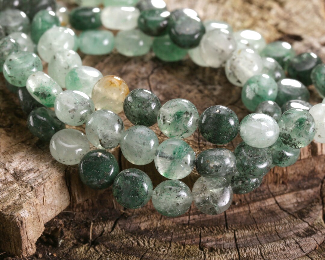 Blue Green Quartz Puff Coin 8mm Beads - Etsy