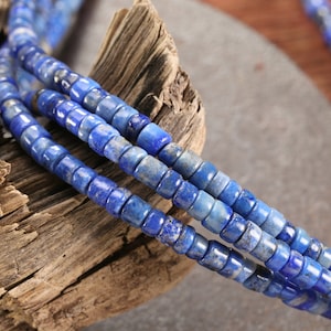Denim Lapis Heishi 2.5x4mm Beads - Etsy