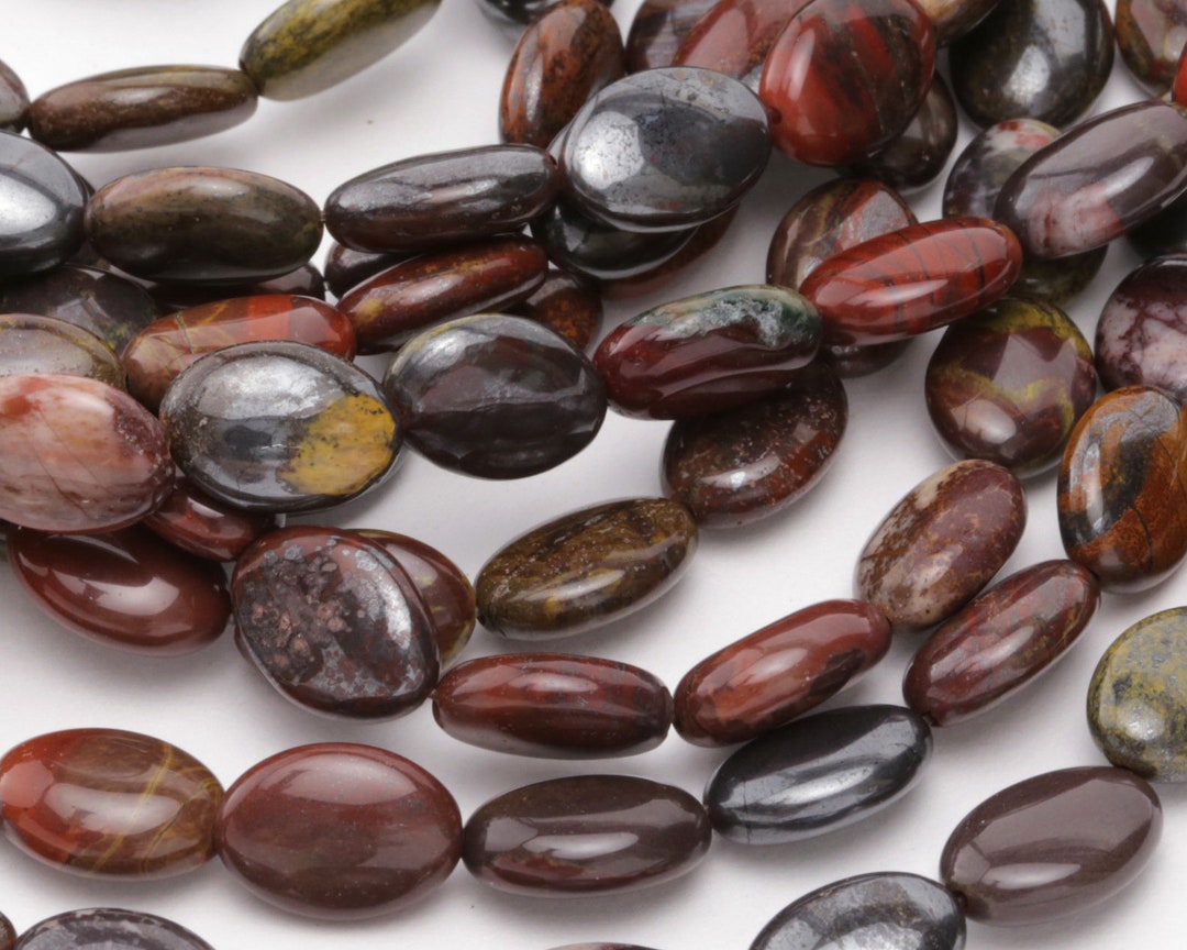 Red Tiger Iron Flat Oval 14x10mm Beads - Etsy