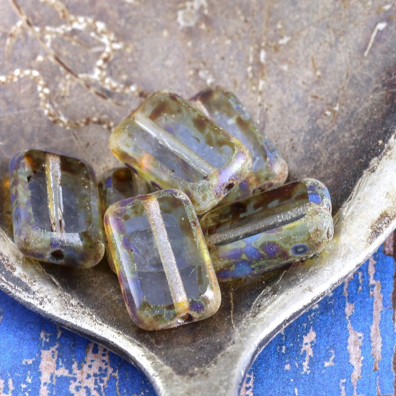 Rectangle Glass Bead - Etsy