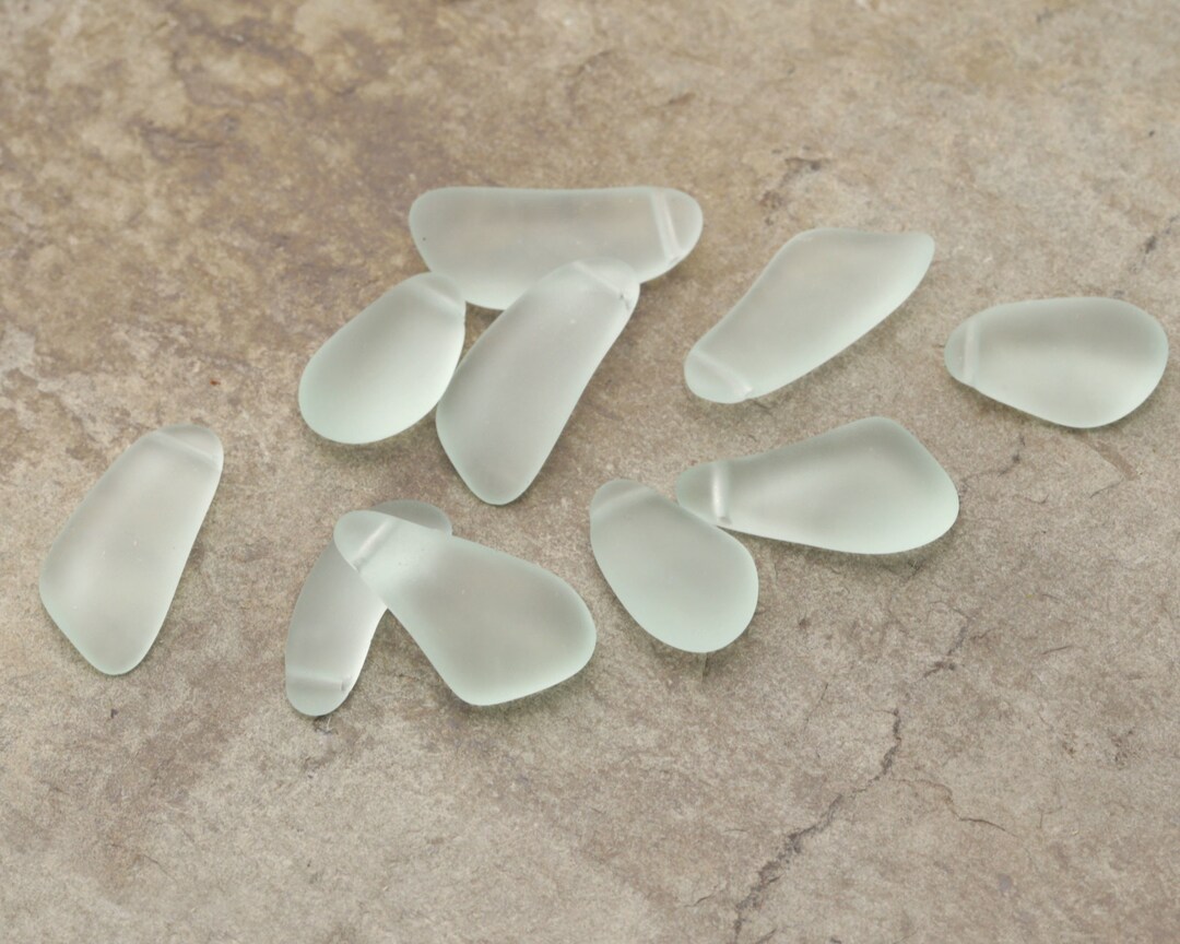 Seafoam Beach-style Glass Side Drilled Freeform Drop 10-15x21-28mm - Etsy