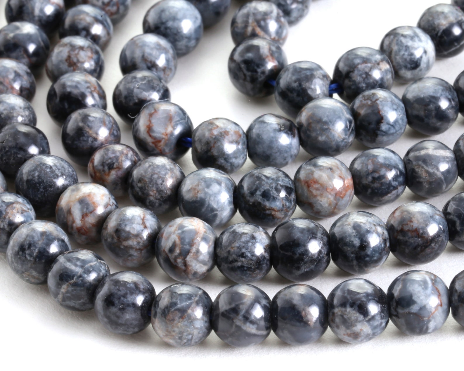 Grey Crazy Lace Calcite Round 6mm Beads - Etsy