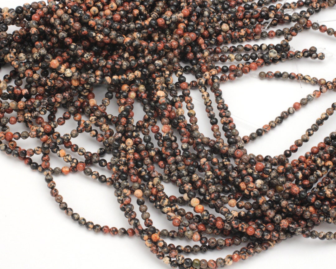 Mexican Red Snowflake Jasper Round 4mm Beads - Etsy