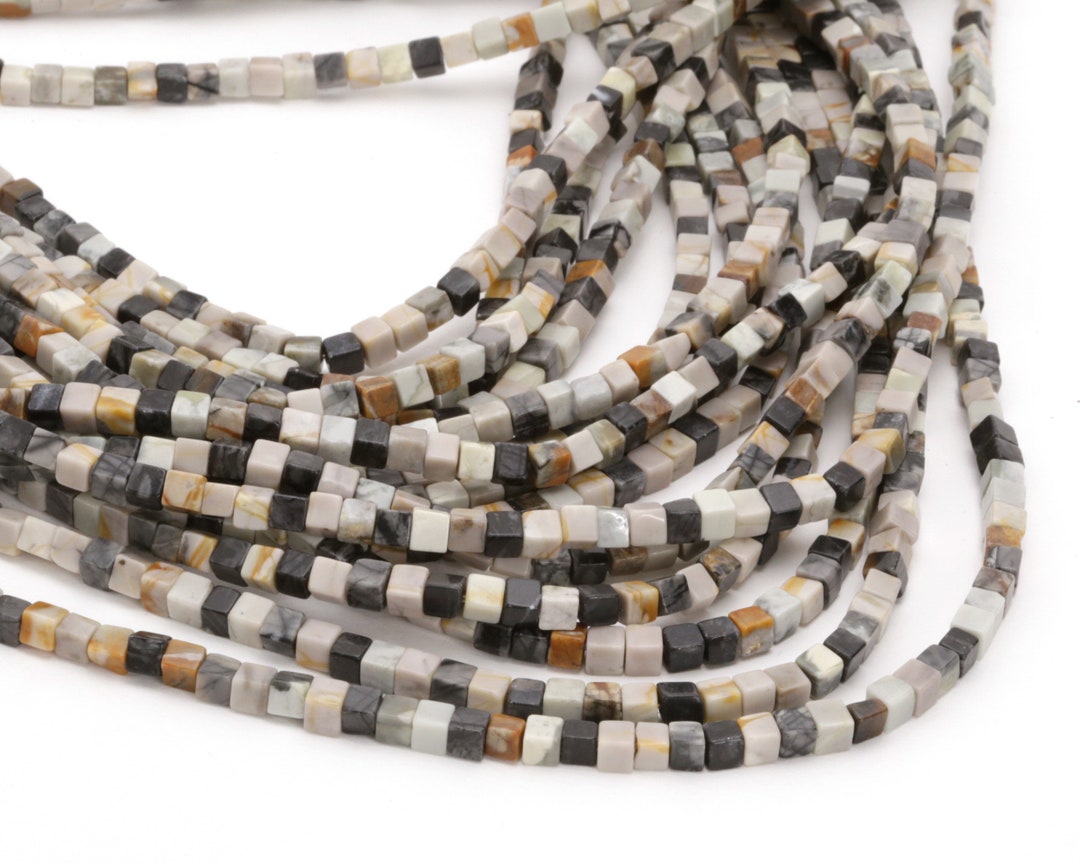 Picasso Jasper Cube 4-5mm Beads - Etsy