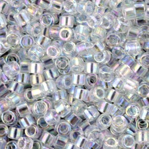 Miyuki Delica Transparent Pale Aqua AB (DB0083) 11/0 Seed Bead / 7.6 ...
