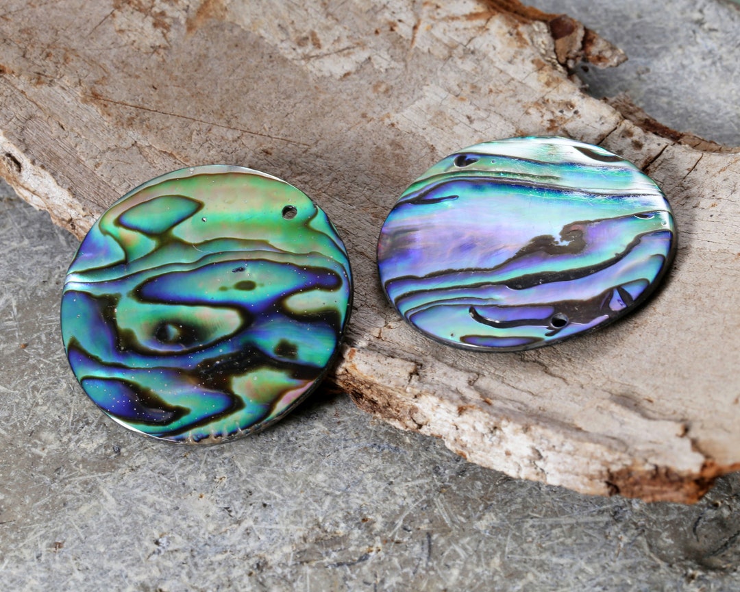 35mm Abalone Shell Coin Focal - Etsy