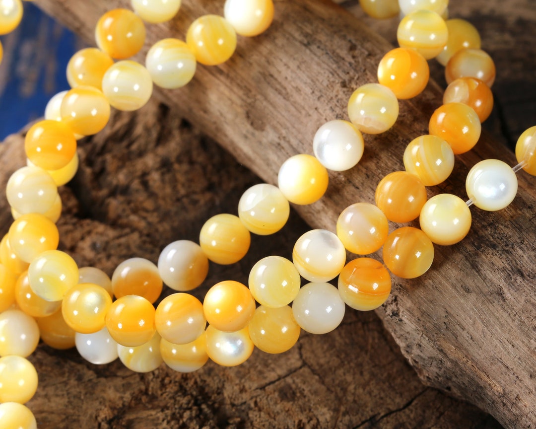 Gold Lip Shell Round 6mm Beads - Etsy