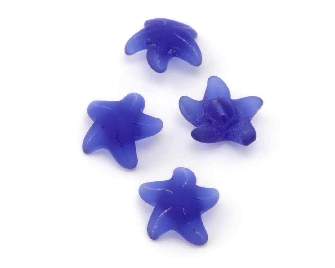 Royal Blue Beach-style Glass Starfish Button 21mm - Etsy