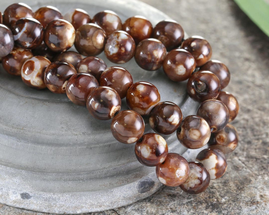 Chocolate Agate Round 8mm Beads - Etsy