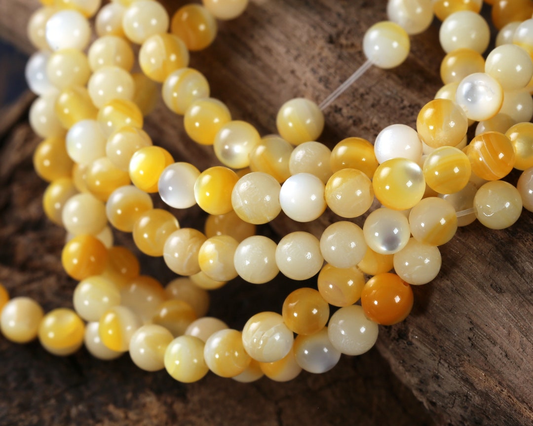 Gold Lip Shell Round 4mm Beads - Etsy