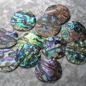 35mm Abalone Shell Coin Focal - Etsy