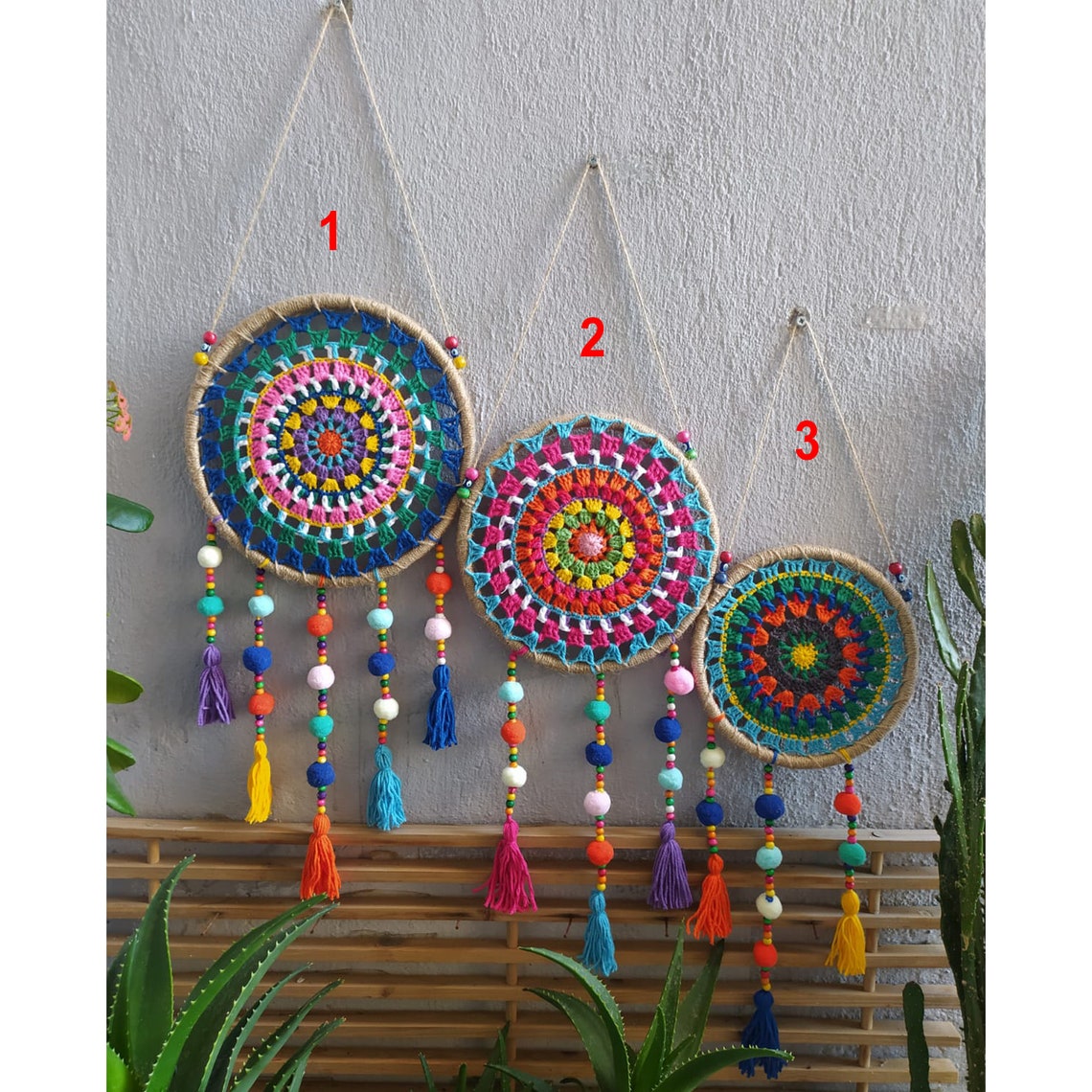 Colorful Boho-inspired Macrame Wall Hangings in a Set of - Etsy