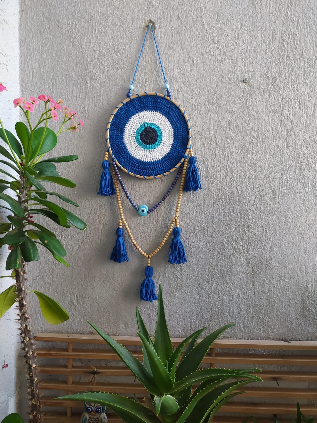 Evil Eye Wall Hanging, Evil Eye Wall Decor, Macrame Wall Hanging ...