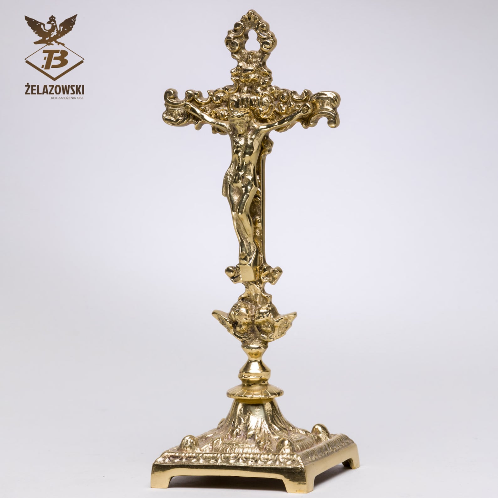 Baroque-style Brass Candlestick and Crucifix Set - Luxurious Handcrafted Altar Ensemble N25 - Etsy