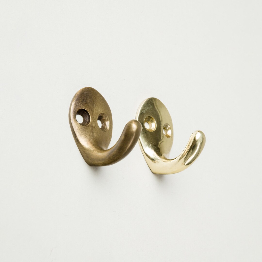 Elegant Curved Brass Hook | Classic Wall Mount for Decor & Utility ...