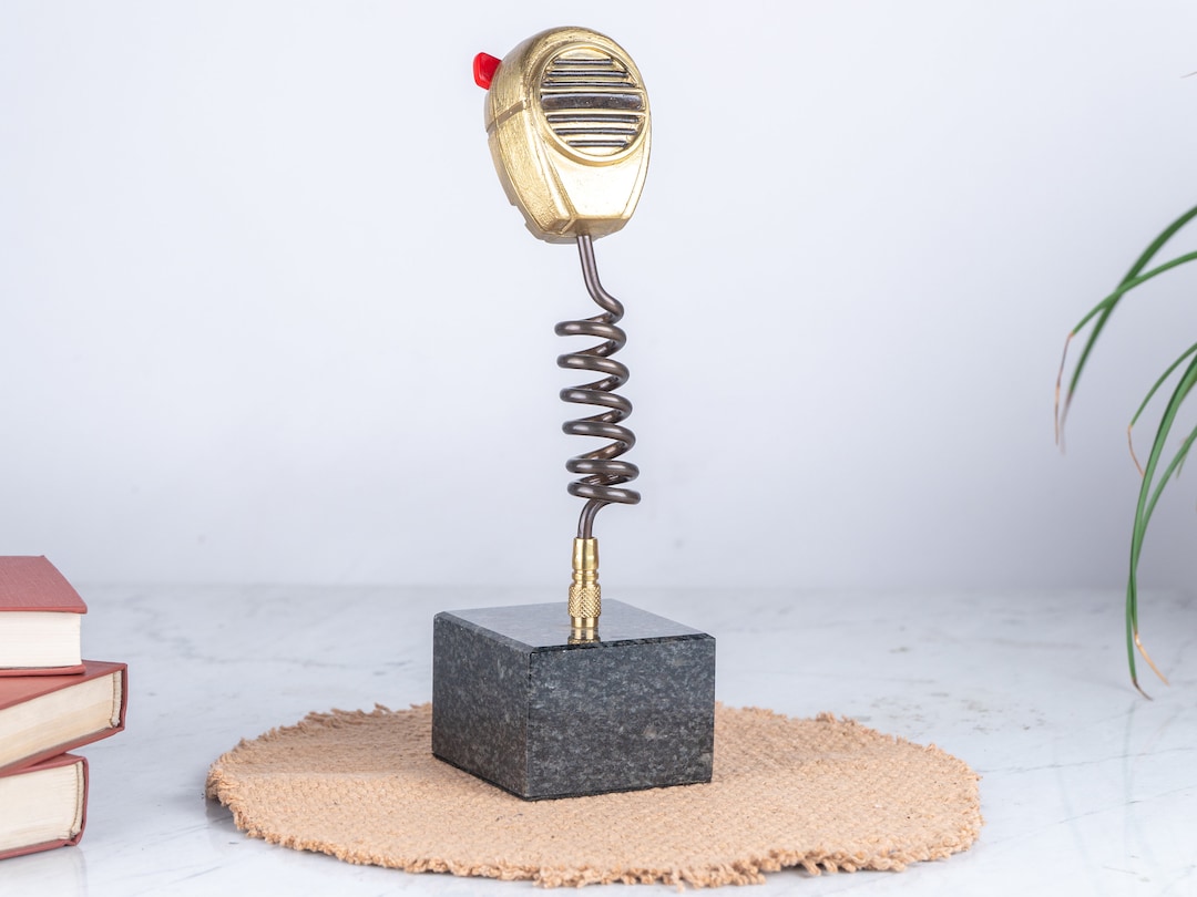 Patinated Brass CB Radio Statue: Granite Base Trucker Gift - Etsy