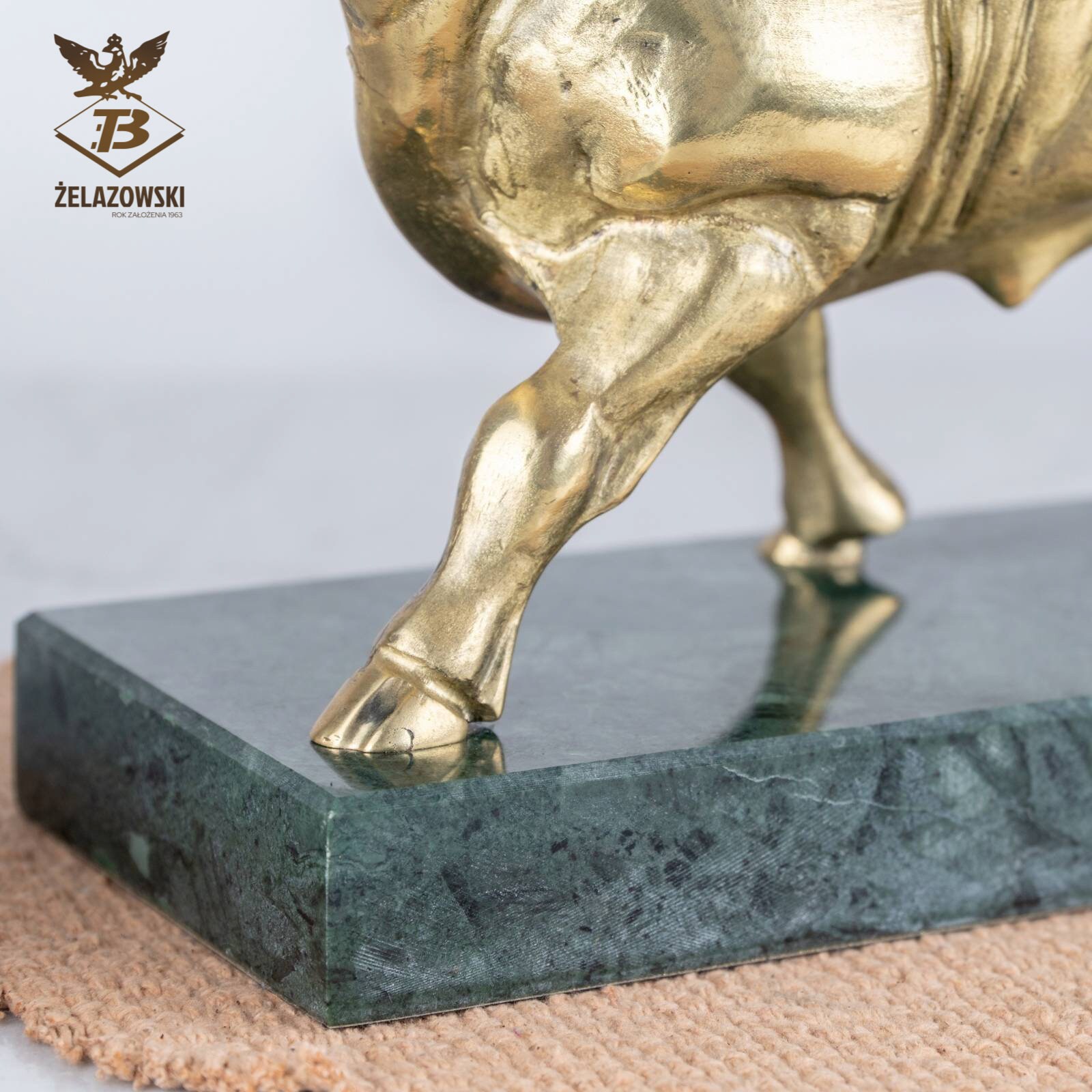 Vintage Brass Bull Sculpture, Marble Base, Polished, Statue, Animal Art ...