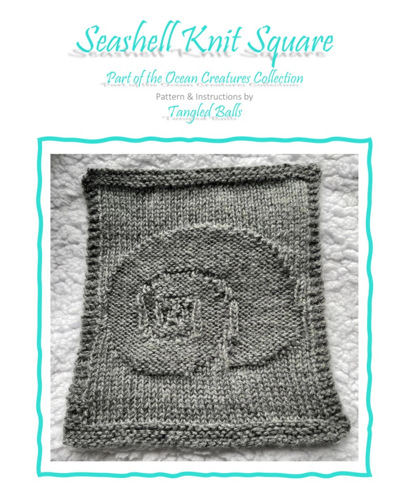Seashell Knit Square - Etsy