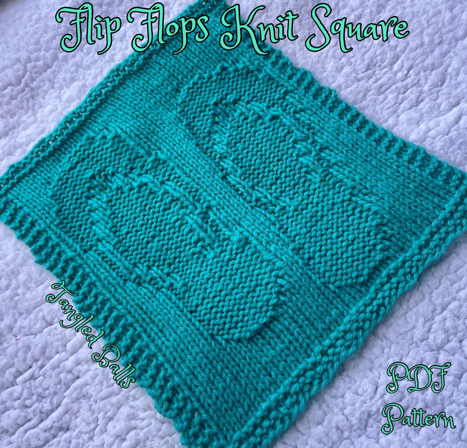 Flip Flops Knit Square - Etsy