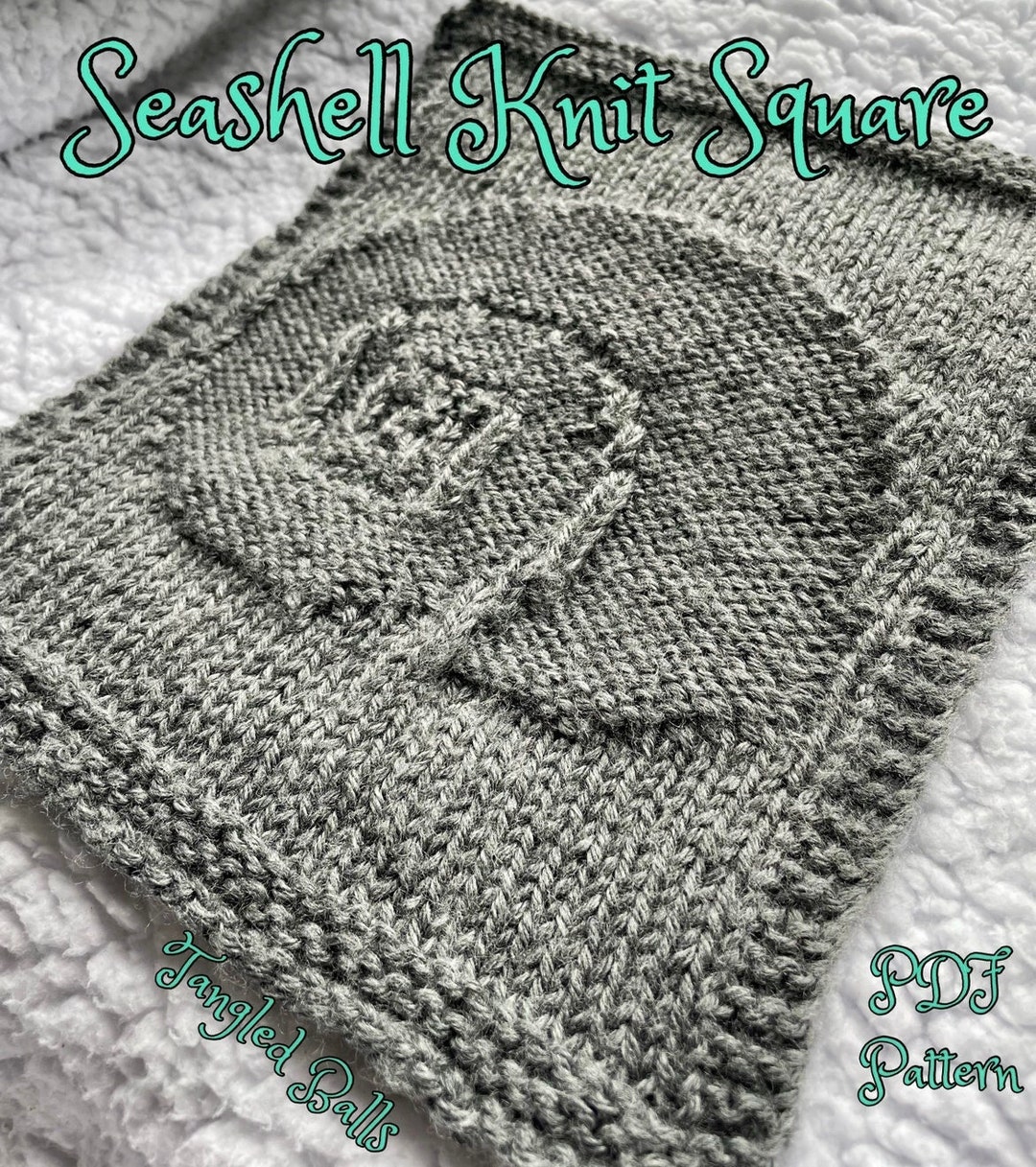 Seashell Knit Square - Etsy