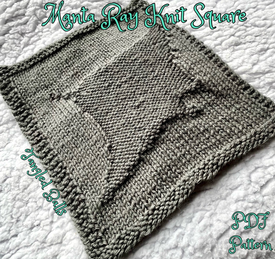 Manta Ray Knit Square - Etsy
