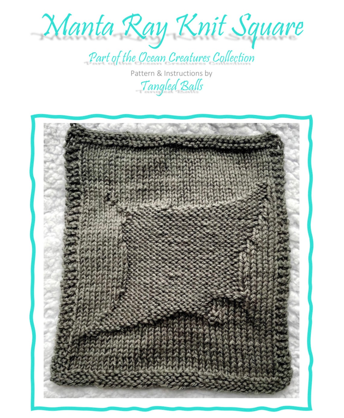Manta Ray Knit Square - Etsy