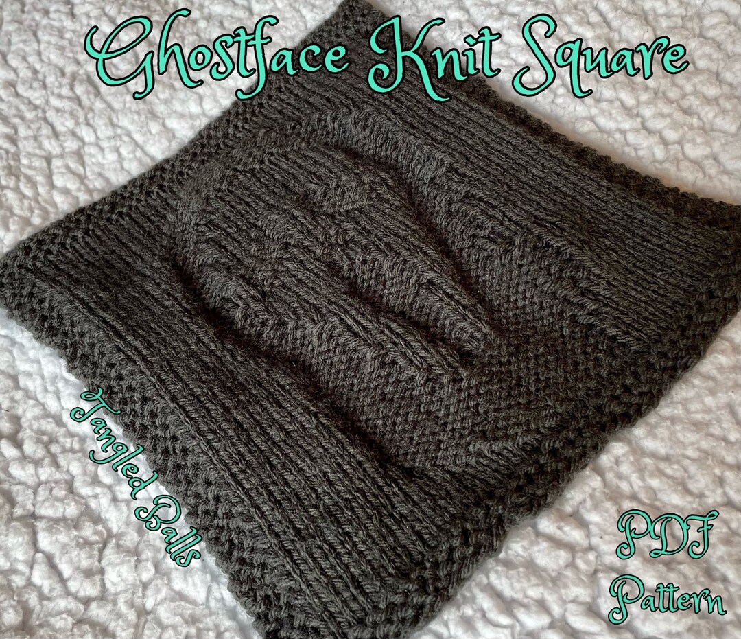 Ghostface Knit Square - Etsy