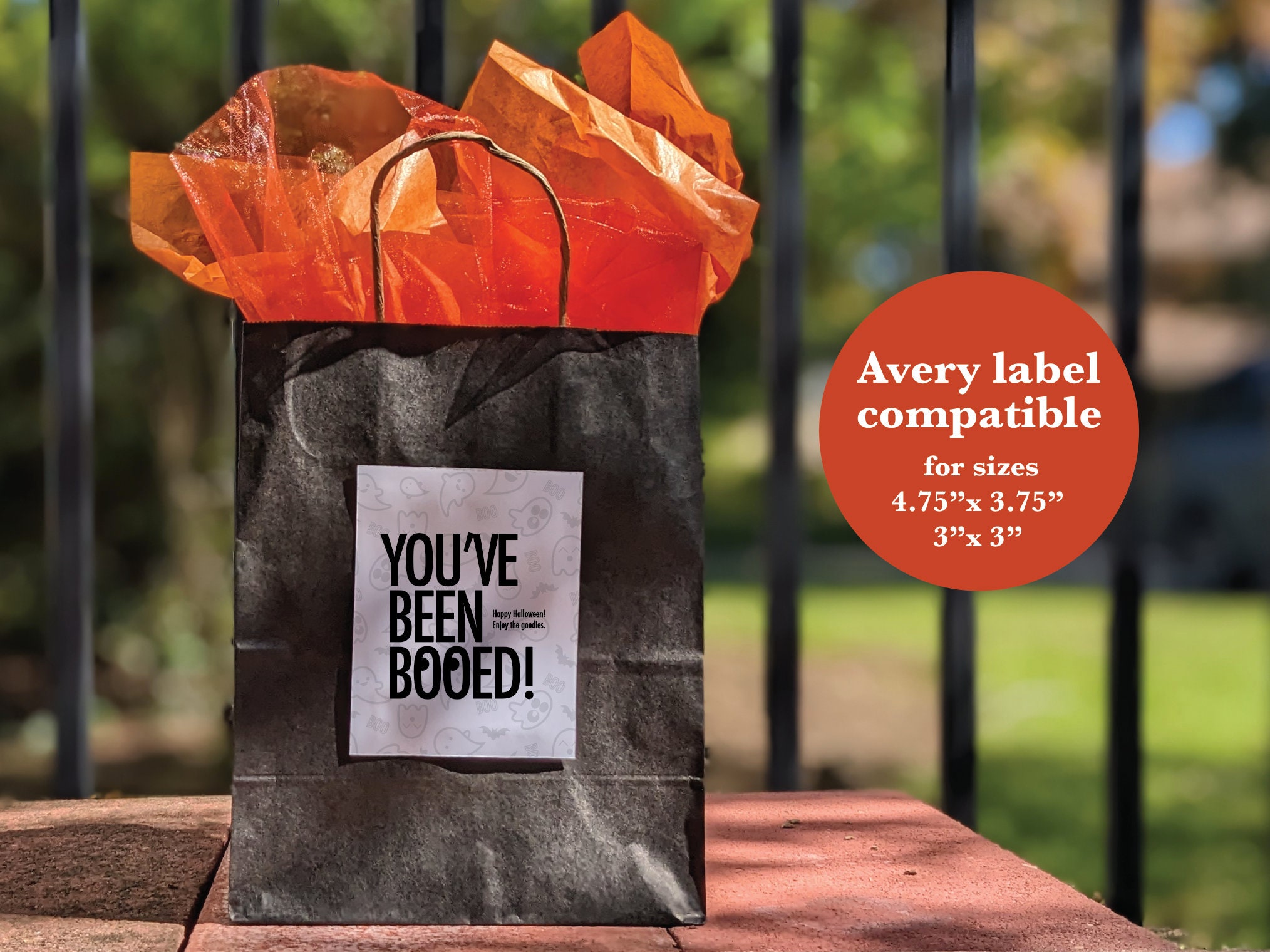 PRINTABLE Boo Bag Digital Files Cute Ghost Printables for - Etsy