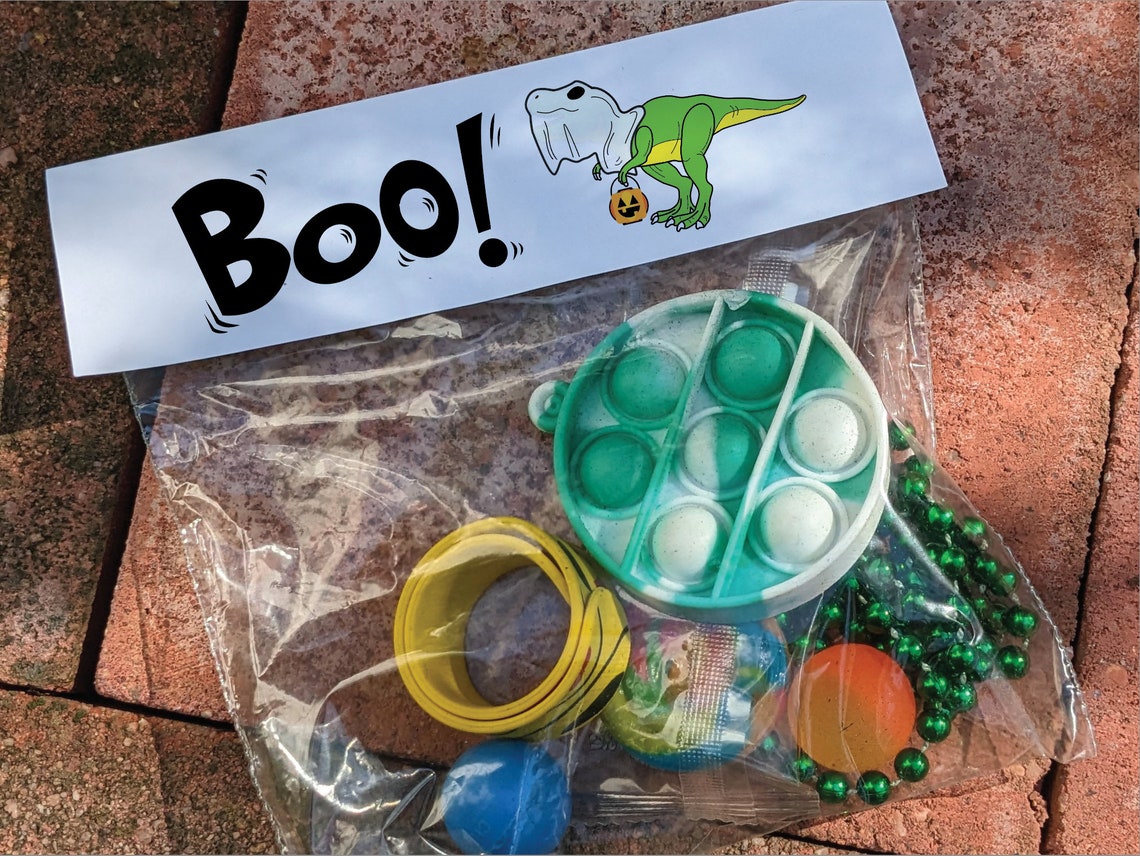 PRINTABLE Boo Bag Digital Files | Cute Dinosaur Printables for ...