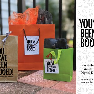 PRINTABLE Boo Bag Digital Files Cute Ghost Printables for - Etsy